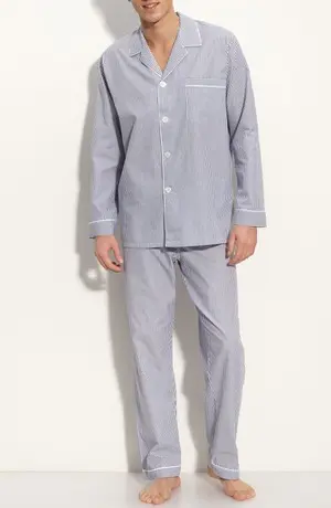 Majestic International Cotton Pajamas - Navy
