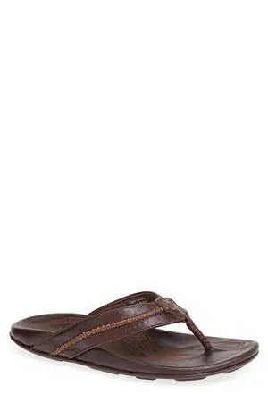 Olukai Mea Ola Flip Flop - Dark Java / Dark Java