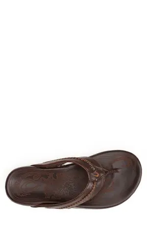 Olukai Mea Ola Flip Flop - Dark Java / Dark Java