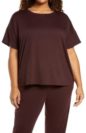 Eileen Fisher Crewneck Boxy Top Casis