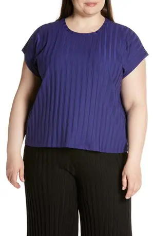 Eileen Fisher Crewneck Boxy Top Iris