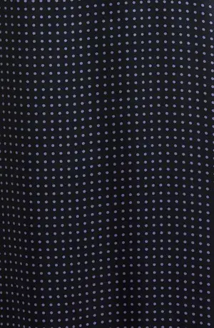 Majestic International Dot Silk Robe - Navy Dot