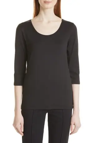 BOSS Scoop Neck Stretch Jersey Top