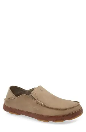 Olukai Moloa Leather Slip-on Loafer - Clay/toffee