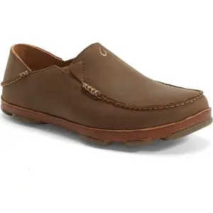 Olukai Moloa Leather Slip-on Loafer - Ray/ Toffee