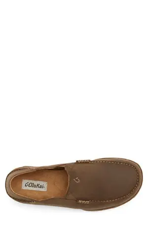 Olukai Moloa Leather Slip-on Loafer - Ray/ Toffee