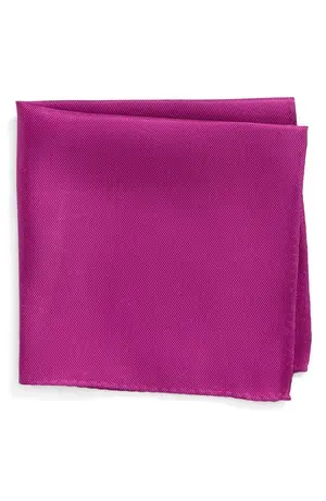 Nordstrom King Twill Silk Pocket Square Purple