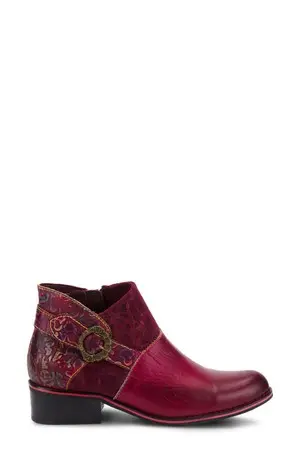 SPRING STEP SHOES Tiaita Bootie - Bordeaux Leather/suede