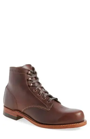 Wolverine 1000 Mile Plain Toe Boot - Brown