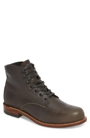 Wolverine 1000 Mile Plain Toe Boot Charcoal