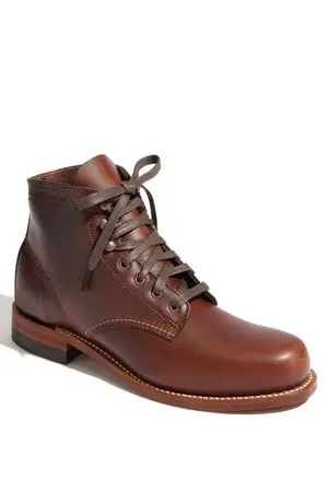 Wolverine 1000 Mile Plain Toe Boot Rust