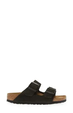 BIRKENSTOCK Arizona Soft Footbed Slide Sandal - Black Suede
