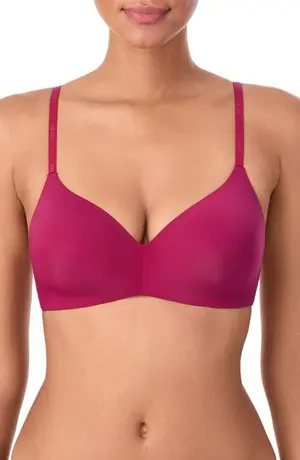Dkny Litewear Wire-free Bra - Red Plum