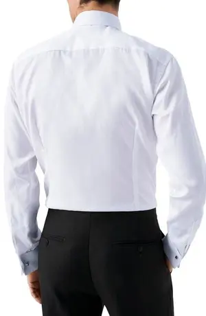 Eton Contemporary Fit Cotton Tuxedo Shirt - White