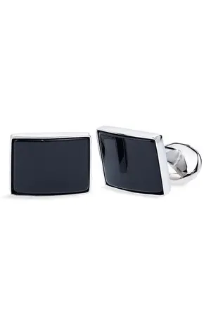 David Donahue Sterling Cuff Links At Nordstrom Silver/black