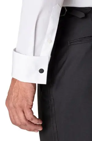 Eton Slim Fit Pleated Bib Tuxedo Shirt - White