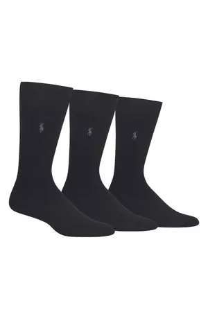 Polo Ralph Lauren Polo Ralph Lauren 3-Pack Crew Socks Black