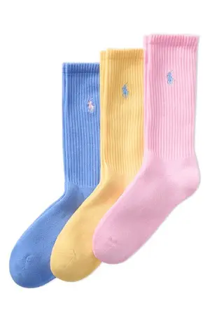 Ralph Lauren 3-pack Crew Socks - Pink