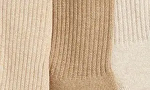 Polo Ralph Lauren 3-pack Crew Socks - Taupe/ Oyster/ Beige