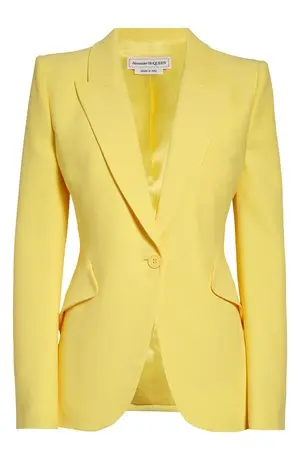 Alexander McQueen Alexander McQueen Leaf Crepe Jacket Dawn