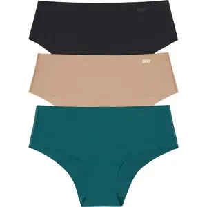Dkny Litewear Cut Anywhere Assorted 3-pack Hipster Briefs - Black/glow/palm