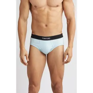 TOM FORD Cotton Stretch Jersey Briefs Artic Blue