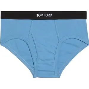 TOM FORD TOM FORD Cotton Stretch Jersey Briefs Mid Blue