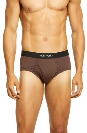 TOM FORD Cotton Stretch Jersey Briefs Nude 6