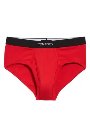 TOM FORD Cotton Stretch Jersey Briefs Red