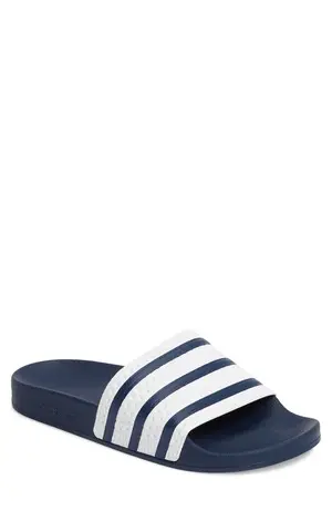 Adidas Adilette Stripe Sport Slide Adiblue/white/adiblue