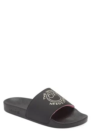 Adidas Adilette Stripe Sport Slide Core Black/ White/ Pantone