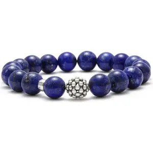 Lagos LAGOS Bead Stretch Bracelet Lapis