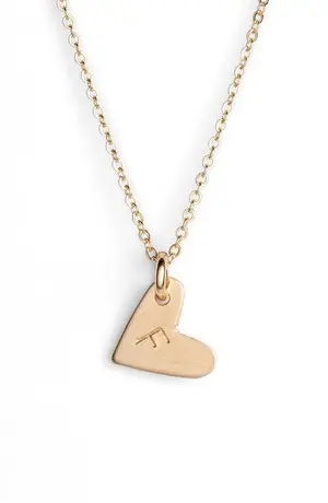 NASHELLE Nashelle 14k-Gold Fill Initial Mini Heart Pendant Necklace Gold/f