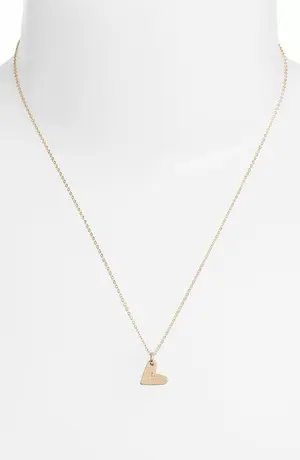 NASHELLE 14k-gold Fill Initial Mini Heart Pendant Necklace - Gold/y