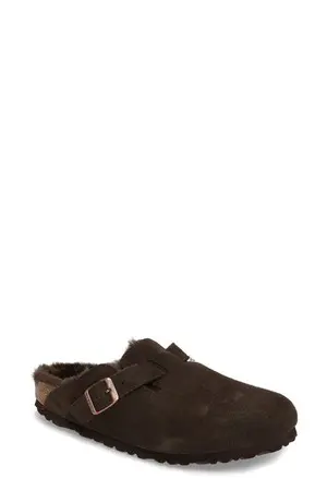BIRKENSTOCK Boston Shearling Clog - Mocha/mocha Suede