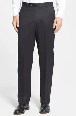 Berle Black Pleated Trousers