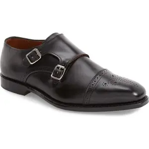 Allen Edmonds St. Johns Double Monk Strap Shoes - Black