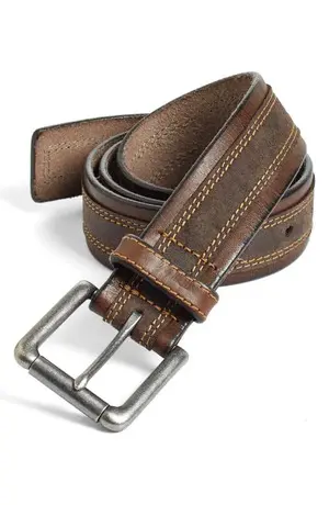 Johnston & Murphy Johnston & Murphy Leather Belt Brown
