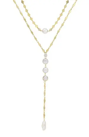 Ettika Set Of 2 Pearl Necklaces - Gold