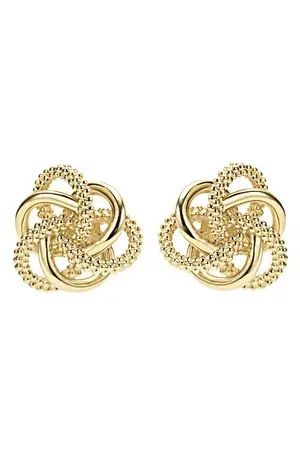 Lagos Love Knot Stud Earrings - Gold