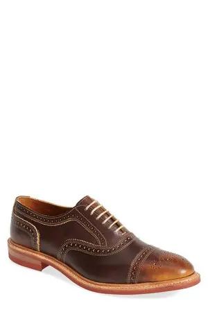 Allen Edmonds Strandmok Cap-toe Oxford - Brown Leather