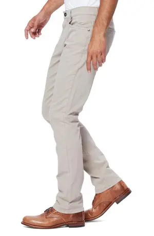 Paige Federal Slim Straight Leg Twill Pants - Clean Khaki