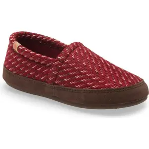 Acorn Moc Slipper - Garnet Woven Tweed