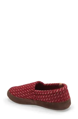 Acorn Moc Slipper - Garnet Woven Tweed