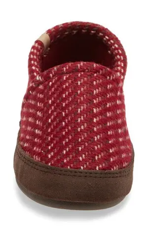 Acorn Moc Slipper - Garnet Woven Tweed
