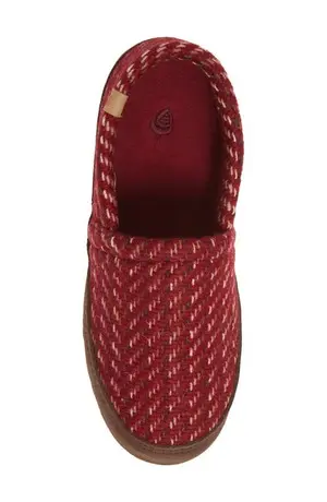 Acorn Moc Slipper - Garnet Woven Tweed
