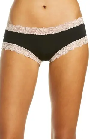 Fleur't Iconic Boyshorts Black/ Seashell