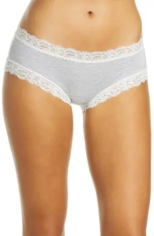 Fleur't Iconic Boyshorts Heather Grey/ Chantilly