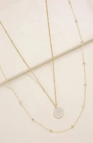 Ettika Set Of Cubic Zirconia Chain Necklaces