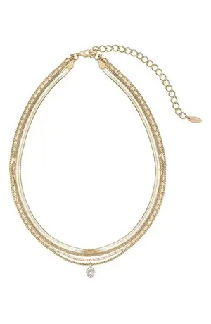 Ettika Layered Chain Pendant Necklace - Gold
